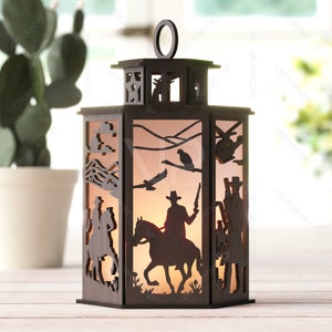 Cowboy Adventure Lantern: Light up the Wild West Laser Cut Tealight ...