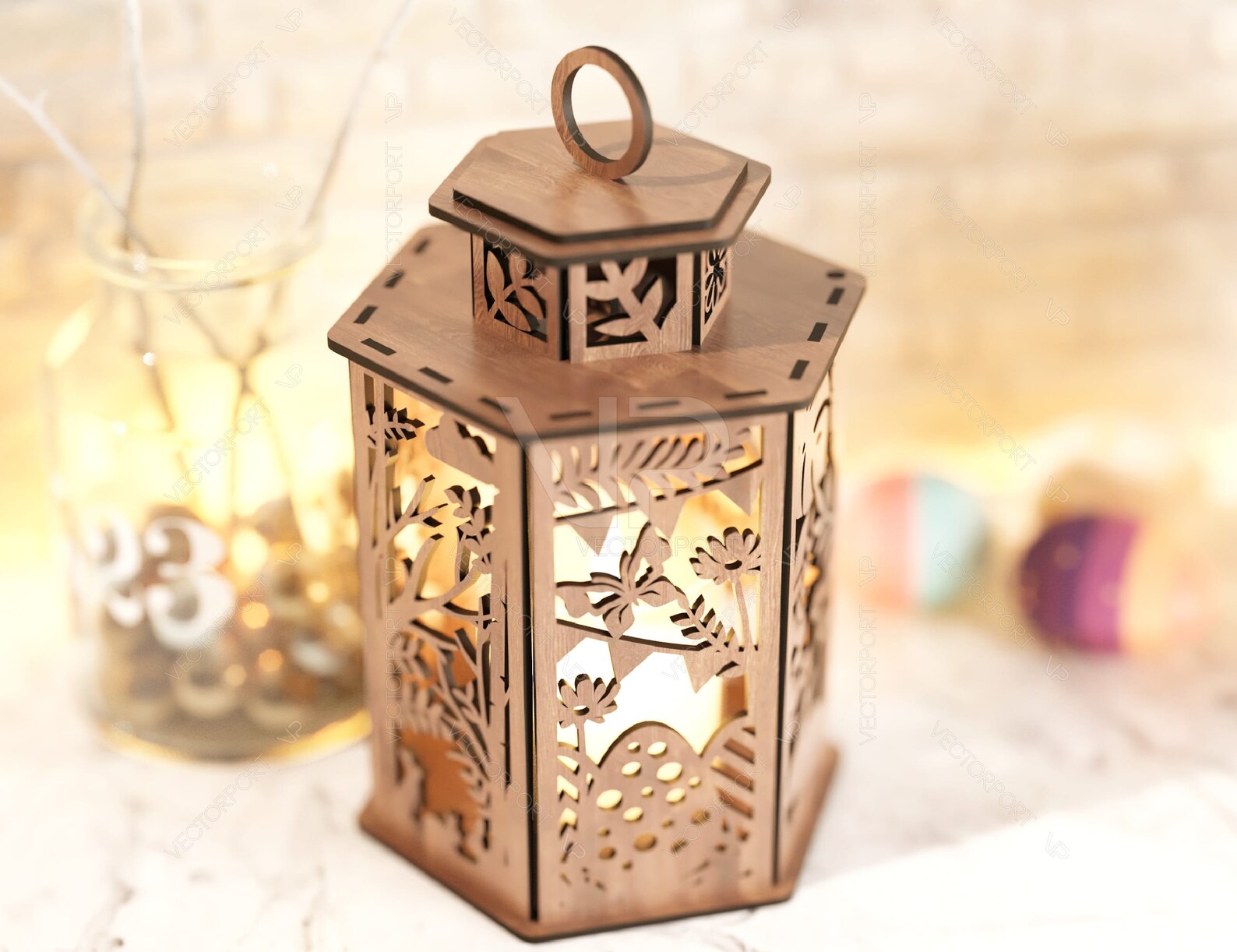 Easter Lamp Candle Holder Ornaments Light Bunny Opener Lantern ...