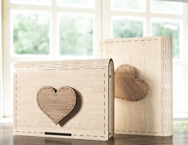 Book Shape Wooden Gift Box With Lock Laser Cut Card Case Favor - Etsy