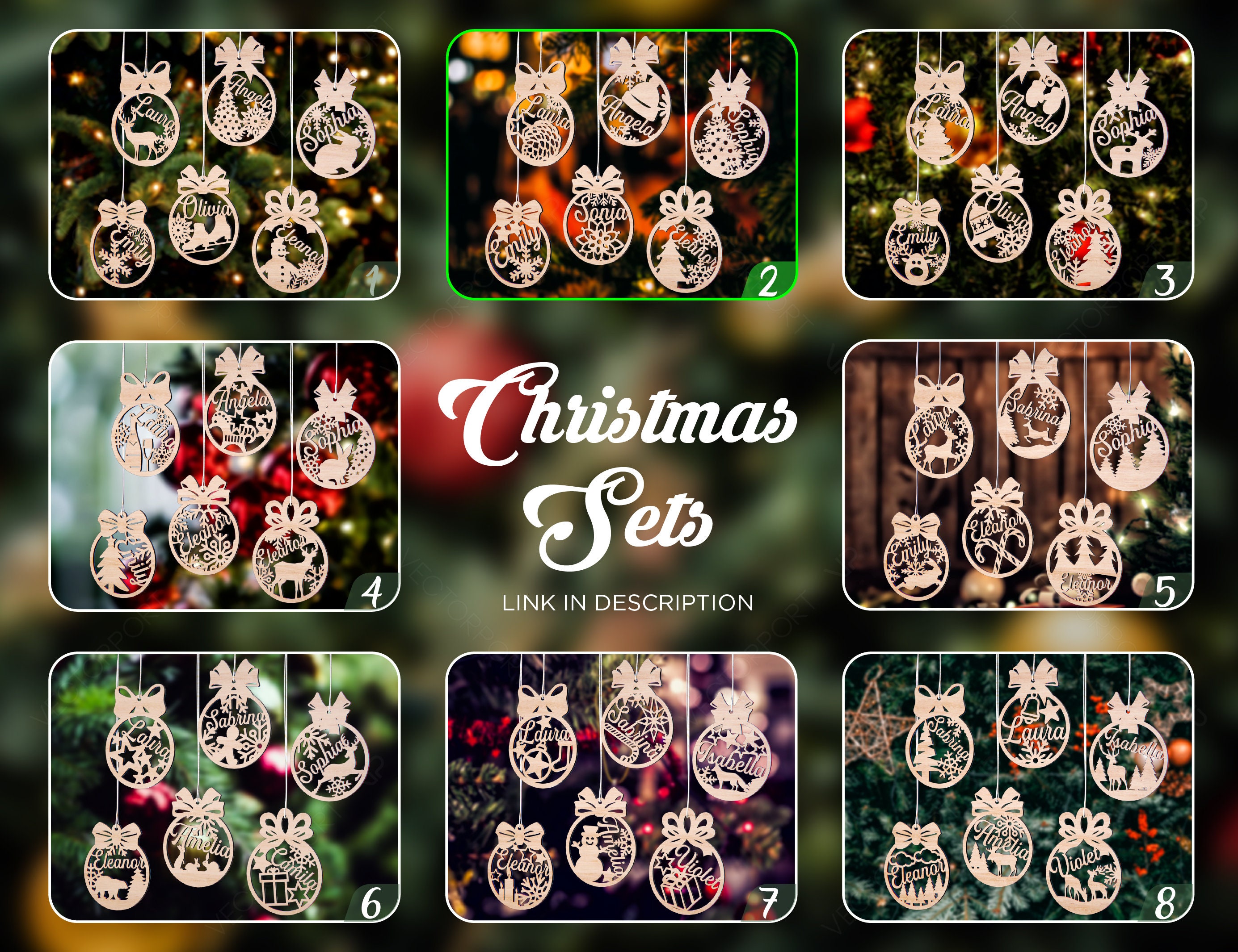 Personalized Christmas Balls Tree Decorations With Name Craft - Etsy