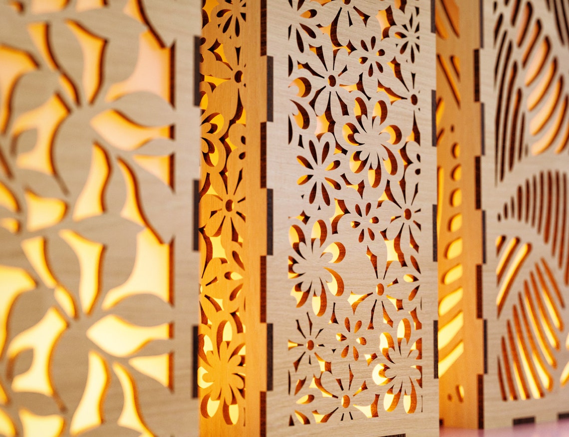 Decorative Wooden Table Lamp Lantern Candle Holder Laser Cut - Etsy