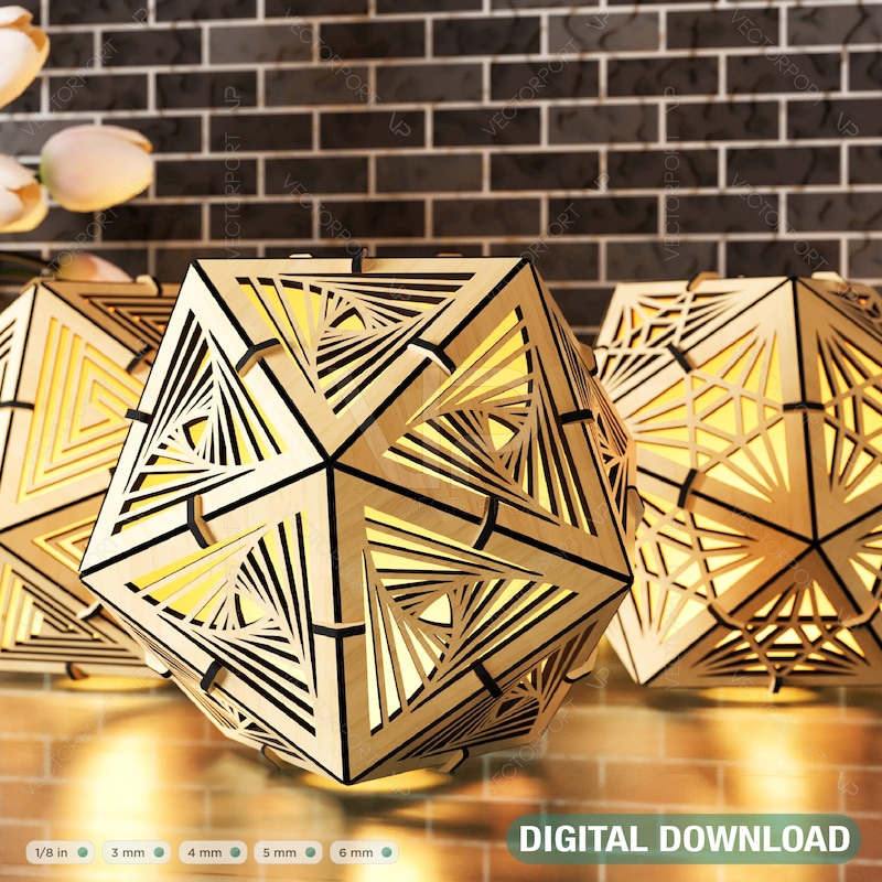 Icosahedron Lamp - Etsy