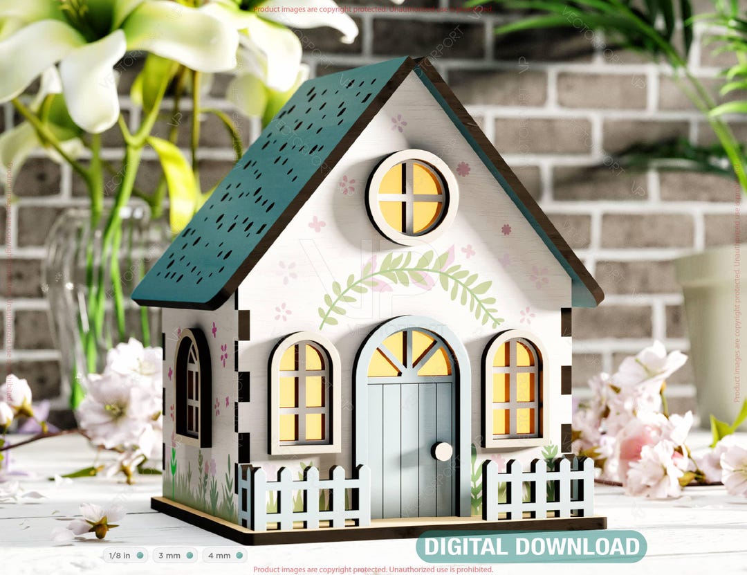 Spring Awakening: Miniature Spring House Village - Garden Cottage With ...