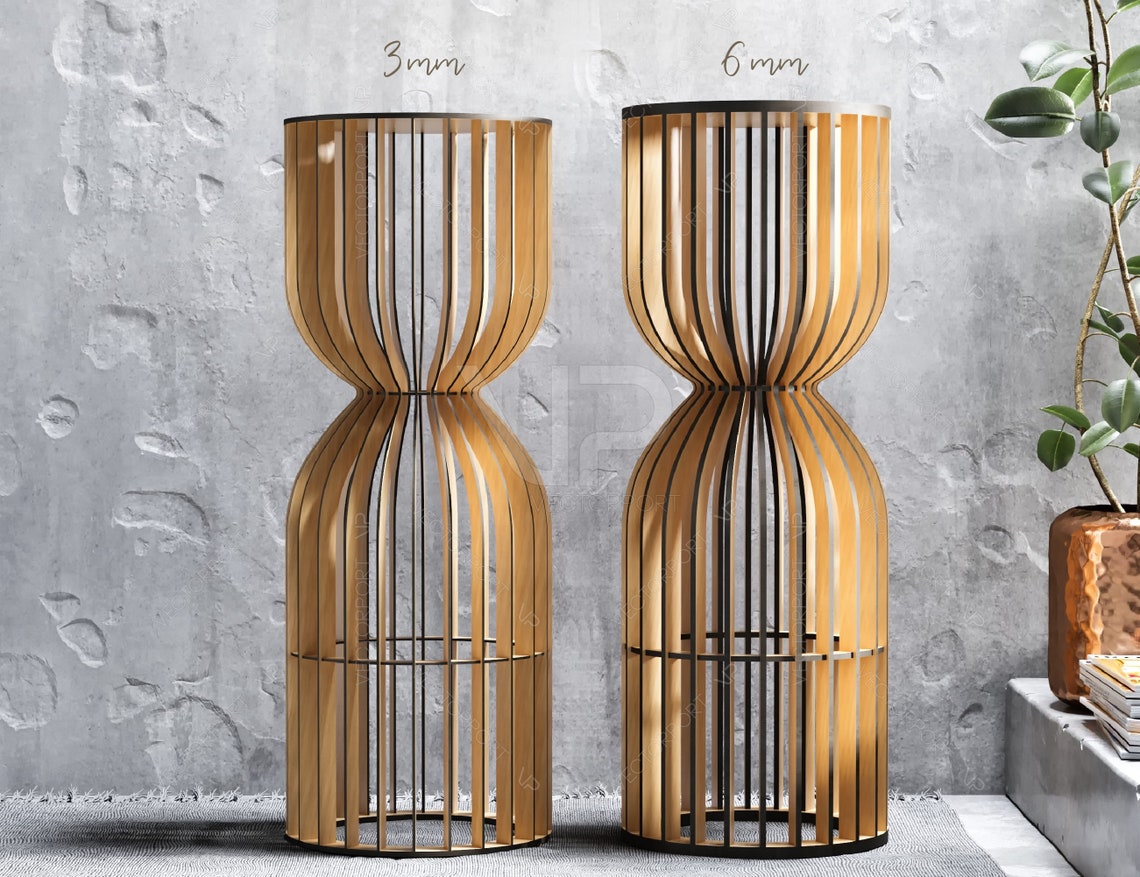 Elegant Modern Laser Cut Cylinder Coffee Table Digital Download |#215 ...