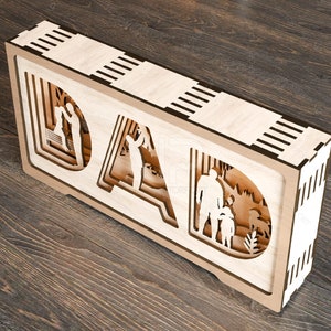 Multilayer Standing Dad and Daughter 3D Happy Father’s Day Gift for Dad ...