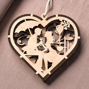 Valentine's Laser-cut Hanging Heart Décor, Heart Shape Decor for a ...