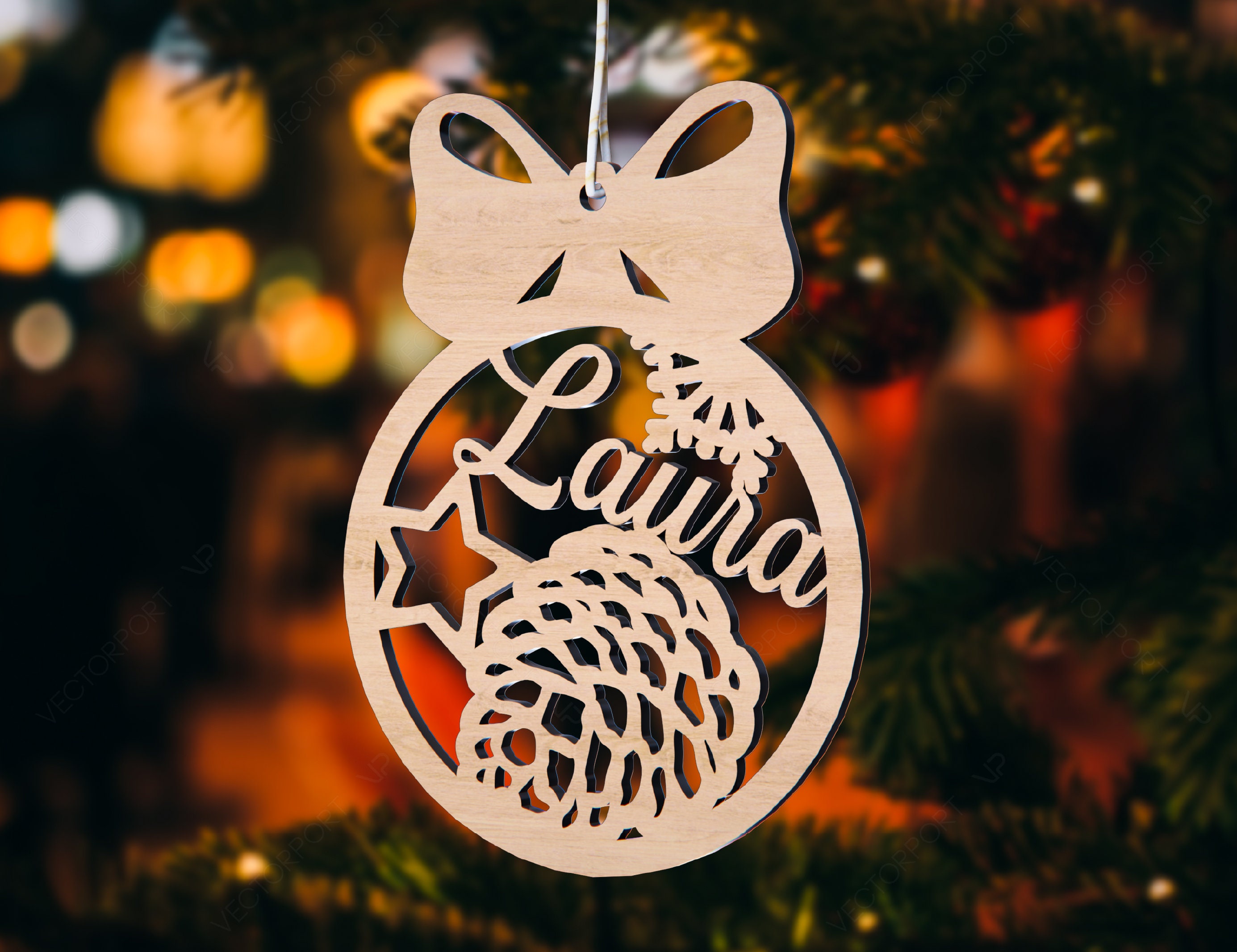 Personalized Christmas Balls Tree Decorations With Name Craft - Etsy