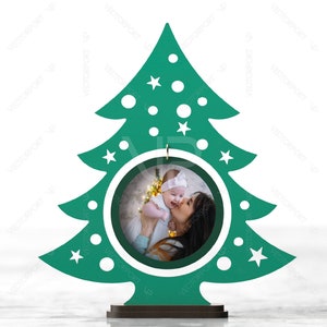 Standing Christmas Tree Photo Frame Tree Decorations Craft Standing New ...