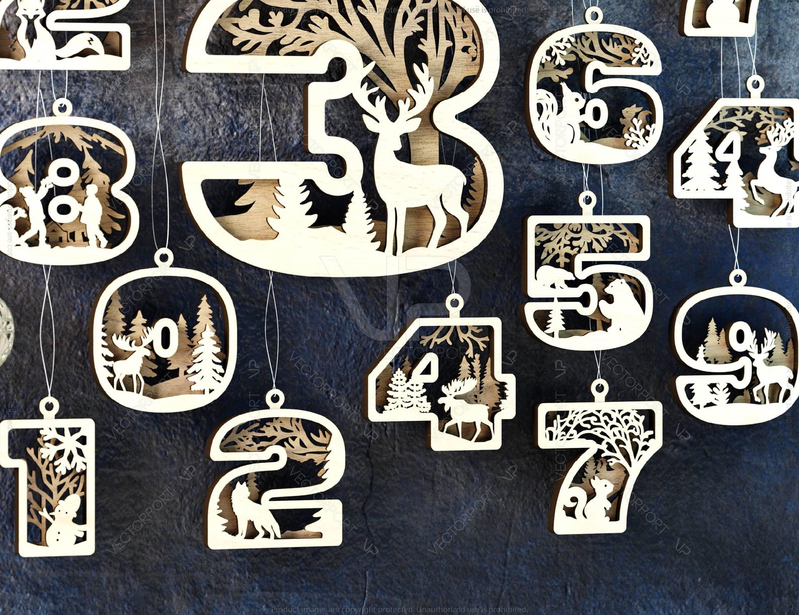 Numbered Magic: Festive Number Ornaments Decorations for New Year ...