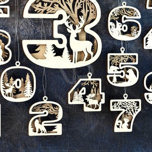 Numbered Magic: Festive Number Ornaments Decorations for New Year ...