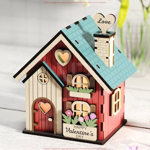 Share the Love: Miniature Love Theme Village Garden House - Village ...