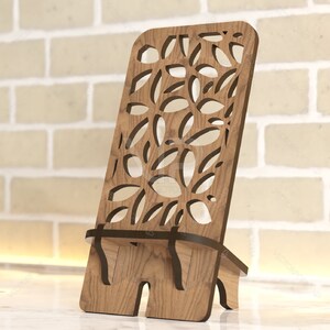 Laser Cut Wooden Mobile Phone Stand Cell Phone Holder Digital Download ...
