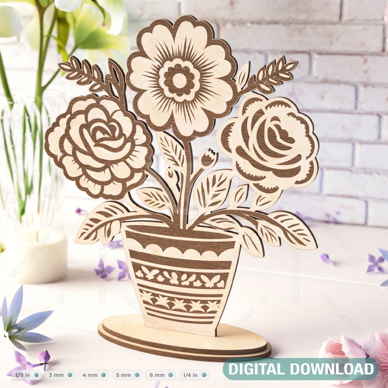 Flower Pot Card - Etsy