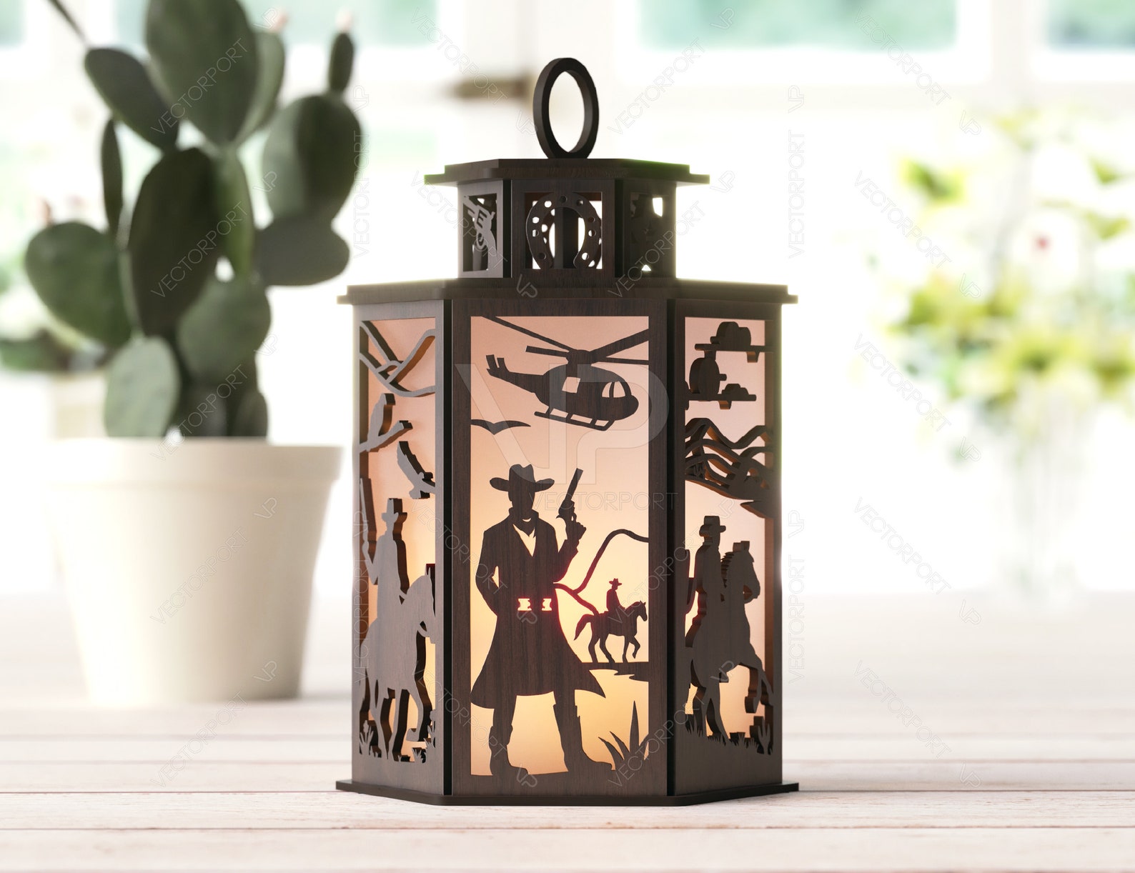 Cowboy Adventure Lantern: Light up the Wild West Laser Cut Tealight ...