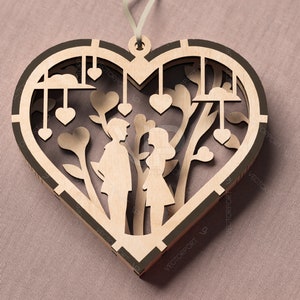 Valentine's Laser-cut Hanging Heart Décor, Heart Shape Decor for a ...