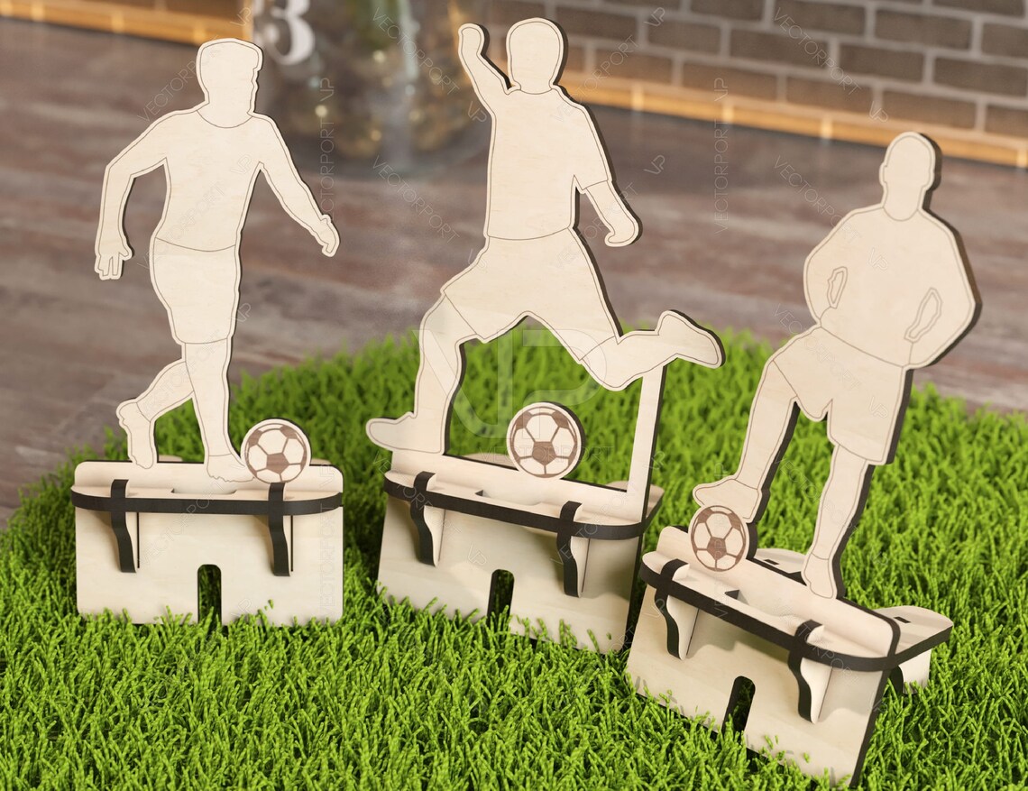 Phone Stand Football Player, Soccer Ball Cut Mobile Stand Cell Phone ...
