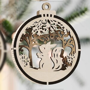3D Christmas Ornament Set Tree Decorations Craft Hanging Bauble Snowy ...