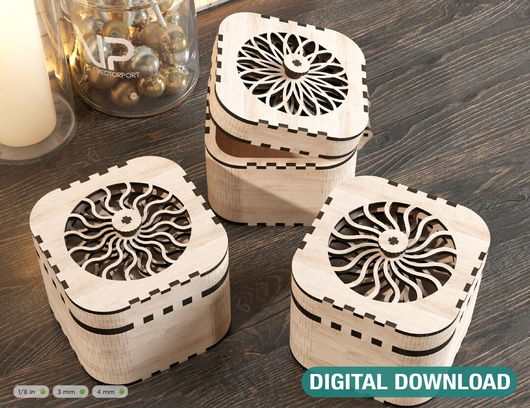 Enchanting Moments: Laser Cut Keepsake Box With Rotating Feature Laser ...