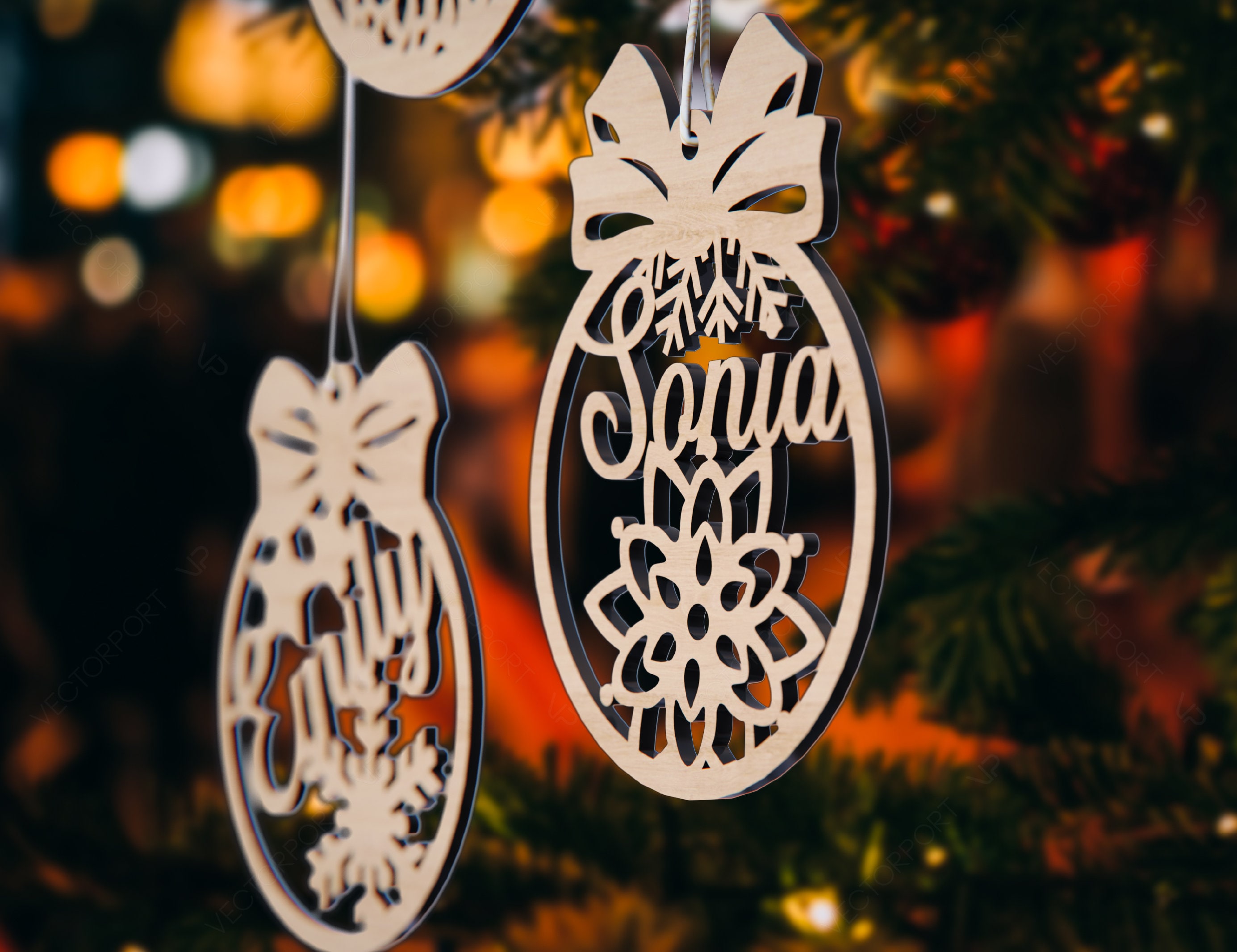 Personalized Christmas Balls Tree Decorations With Name Craft - Etsy