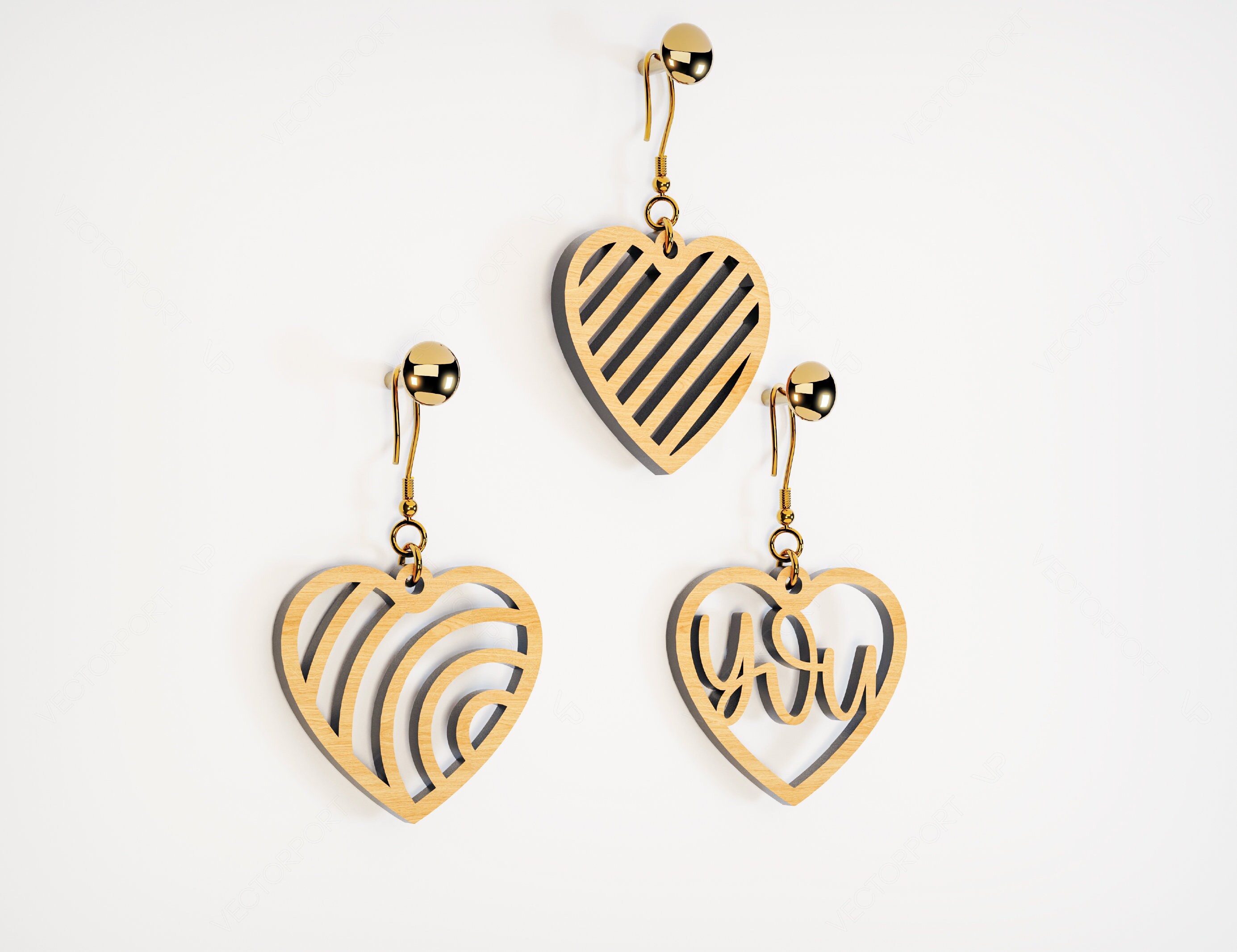 Heart Shape Earring Svg Gloforge Cricut Jewelry Pendants Laser - Etsy