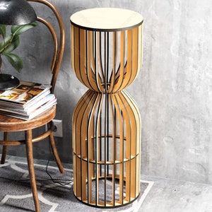 Elegant Modern Laser Cut Cylinder Coffee Table Digital Download |#215 ...