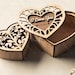 Heart Shape Laser Cut Wooden Gift Box for Valentines Day, Jewelry Case ...