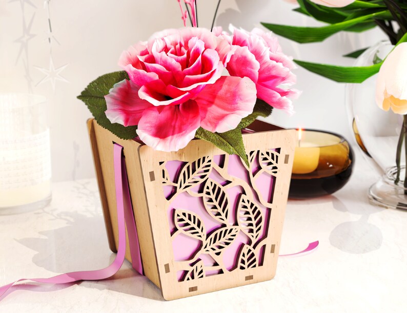 Leaves Box Laser Cut Gift Box Envelope Home Décor Decorative - Etsy