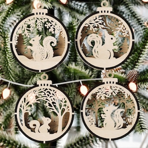 Bundle of 3D Christmas Ornaments, Tree Decorations Craft Set, Hanging ...