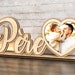 Standing Dad Text With Heart Shape Photo Frame Happy Father’s Day Gift ...
