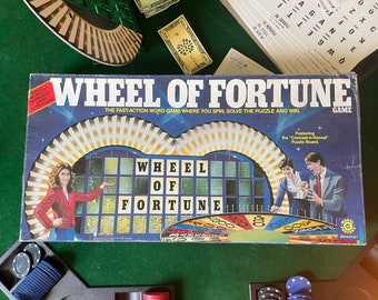 Vintage Wheel of Fortune Board Game Pressman 5555 1985 Spin Wheel Solve ...