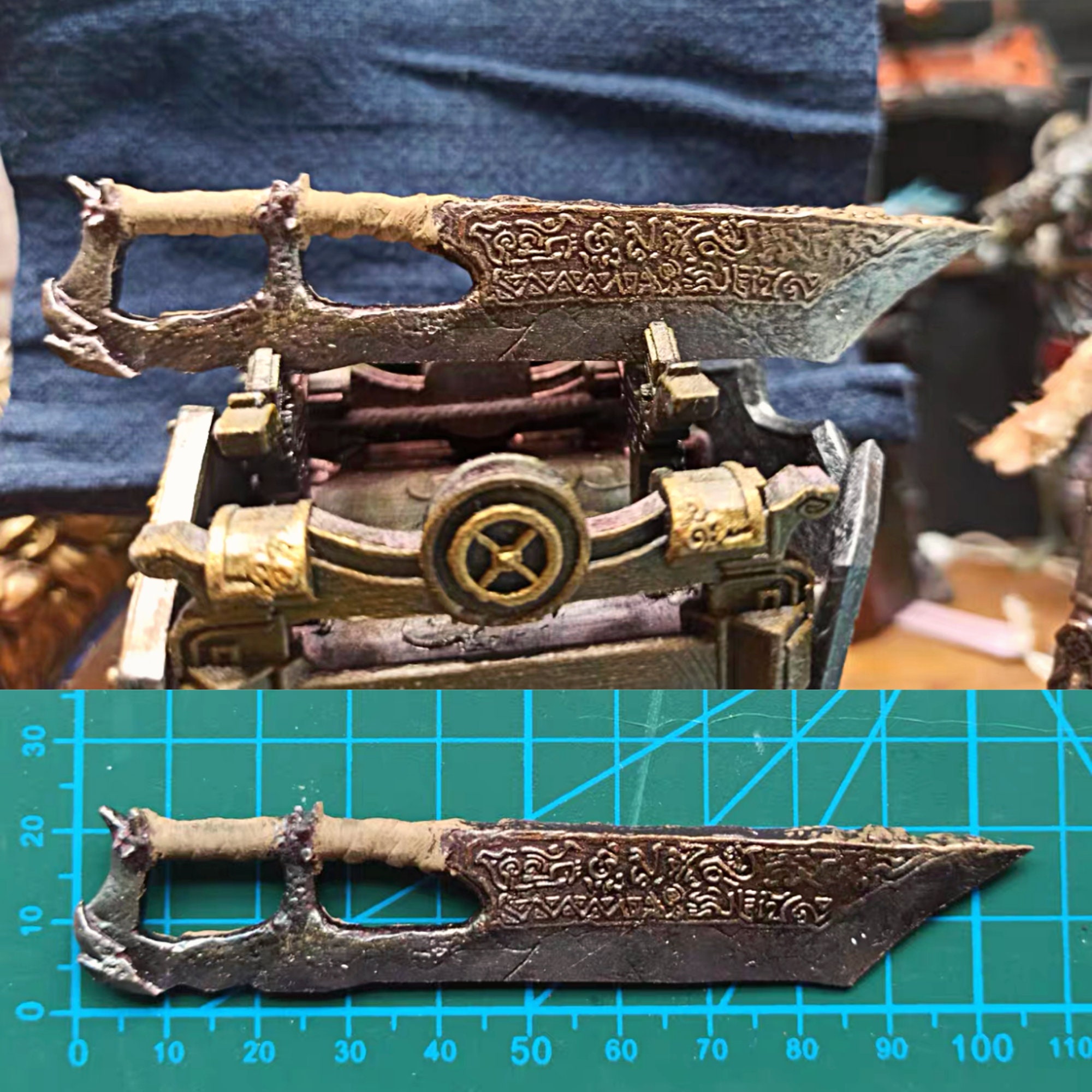 1/12 Scale Miniature Meat Cleaver, Miniature Sword, Miniature Weapon ...