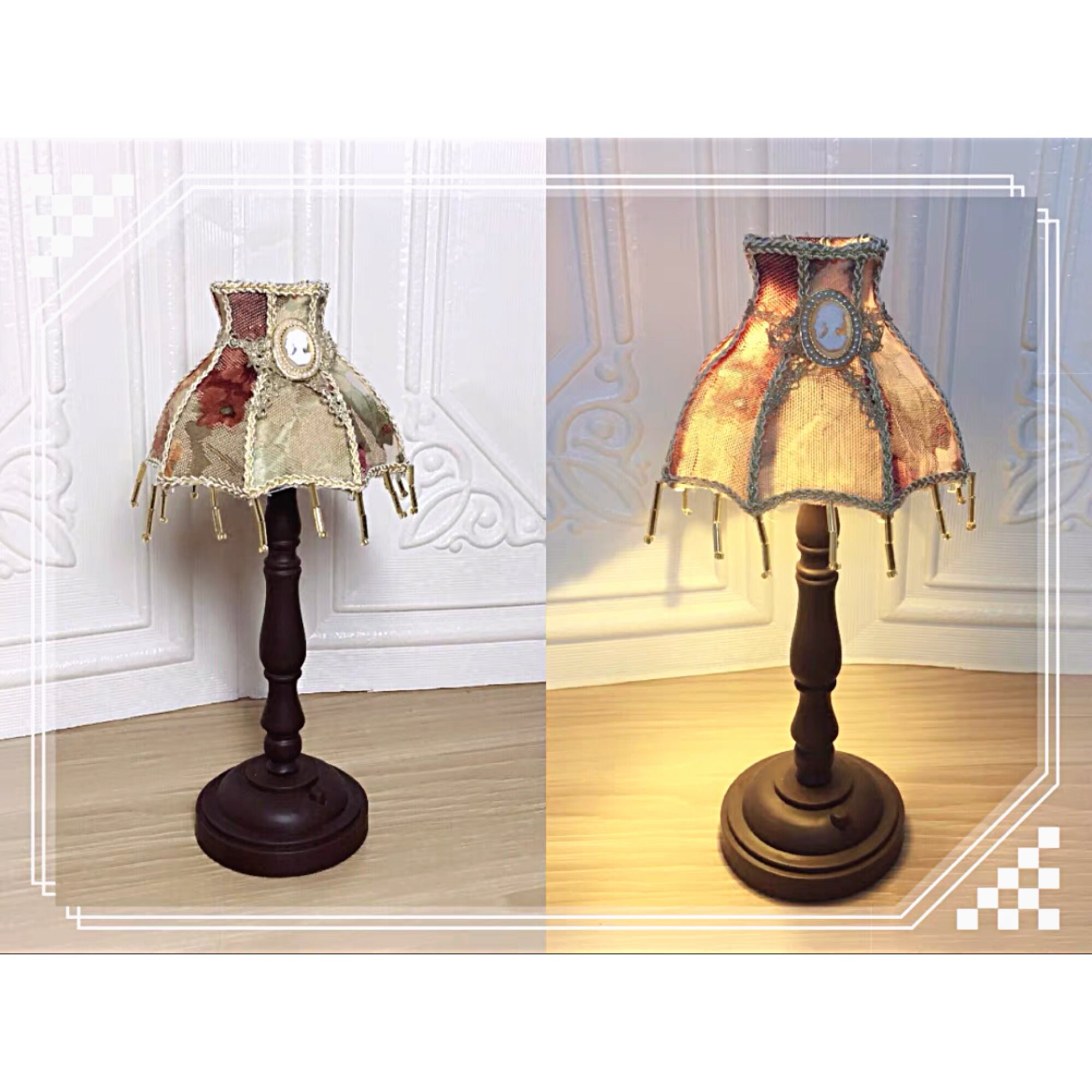 Handmade Miniature Floor Lamp, Luxurious Doll House Table Lamp, Vintage ...
