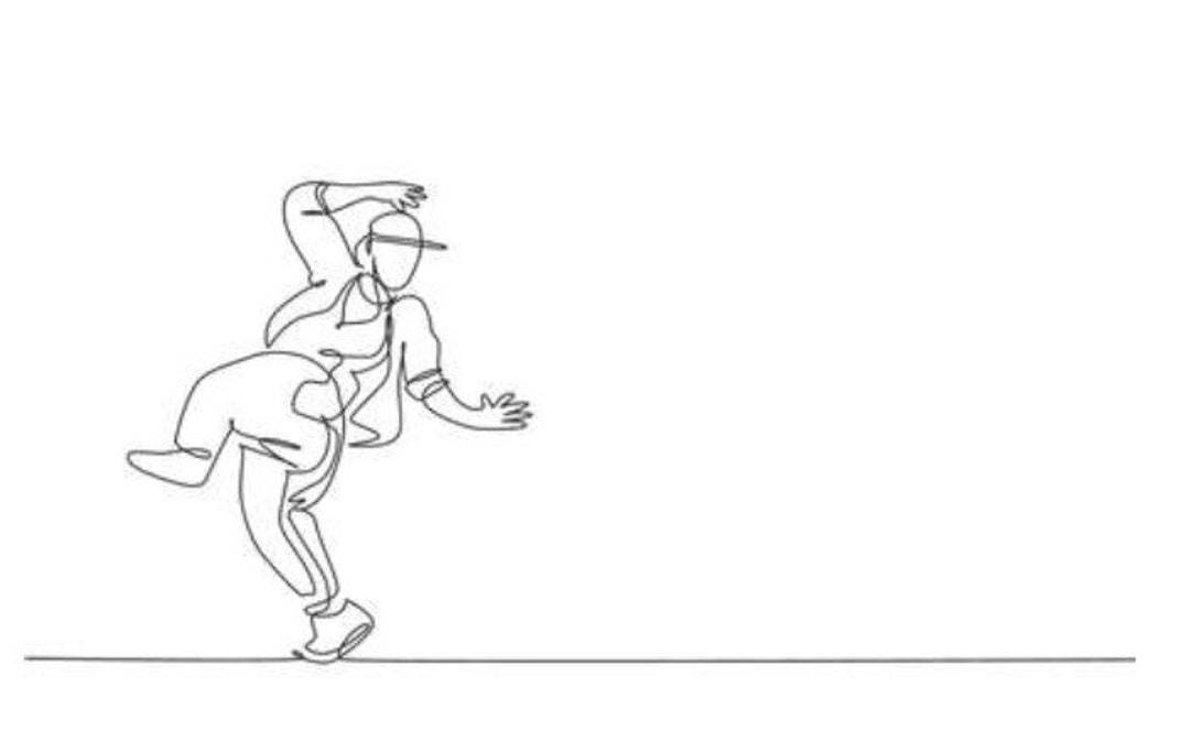 One Single Line Drawing Young Modern Street Dancer Man With Tracksuit ...