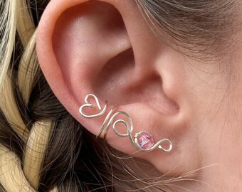 Gold Heart Ear Cuff - Etsy