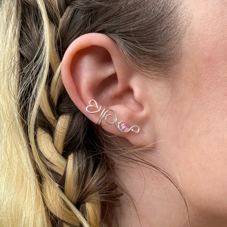 Gold Heart Ear Cuff - Etsy