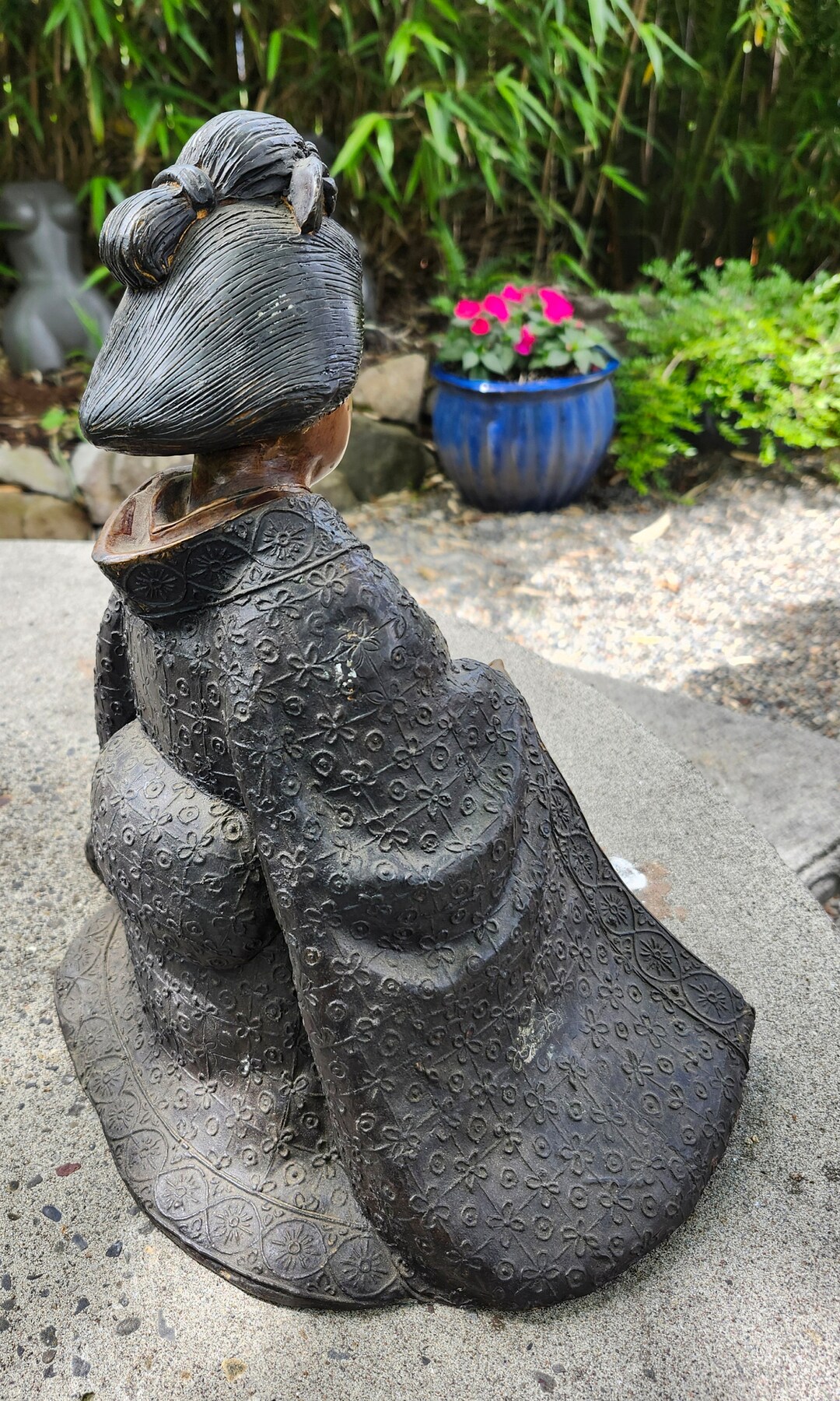 Rare Vintage Ornate Heavy Cast Iron Geisha Playing Shamisen - Etsy