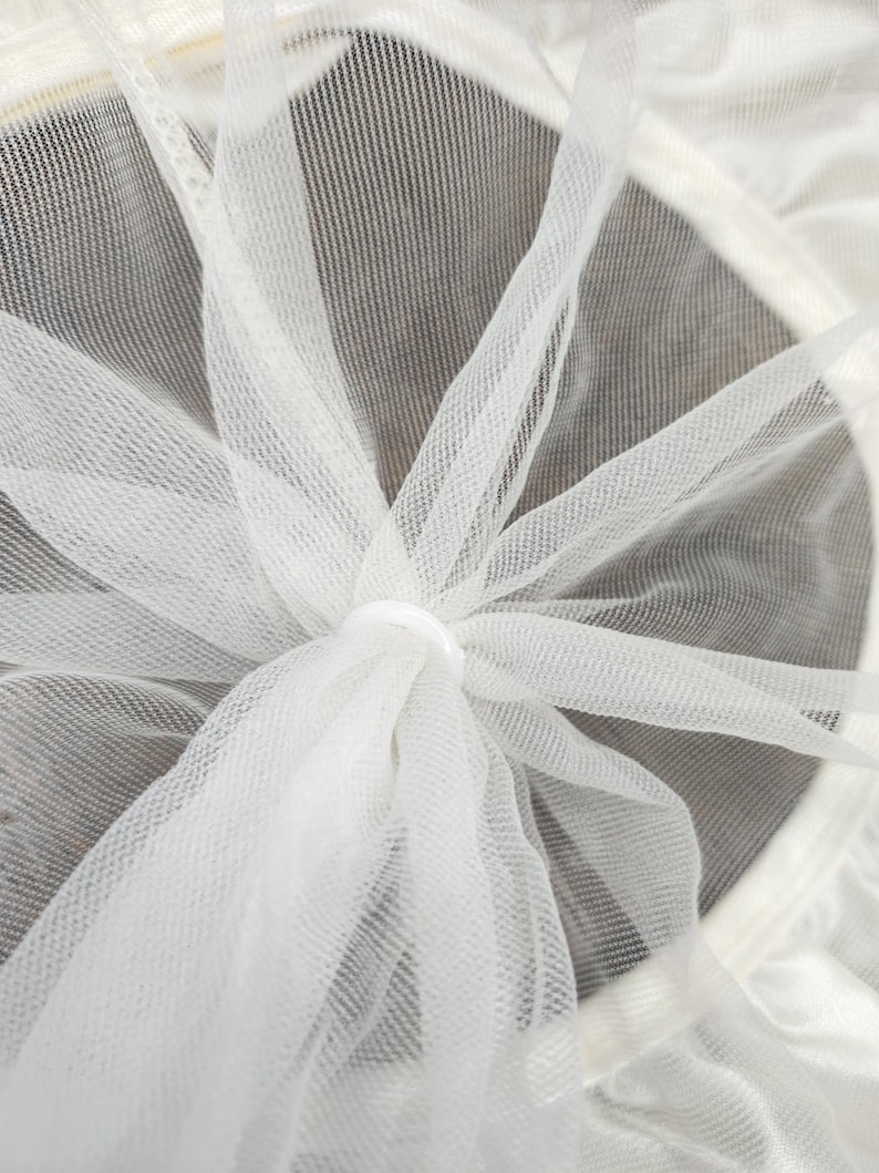 Vintage Antique Cream Mesh and Satin Night Cap Sleeping Bonnet - Etsy