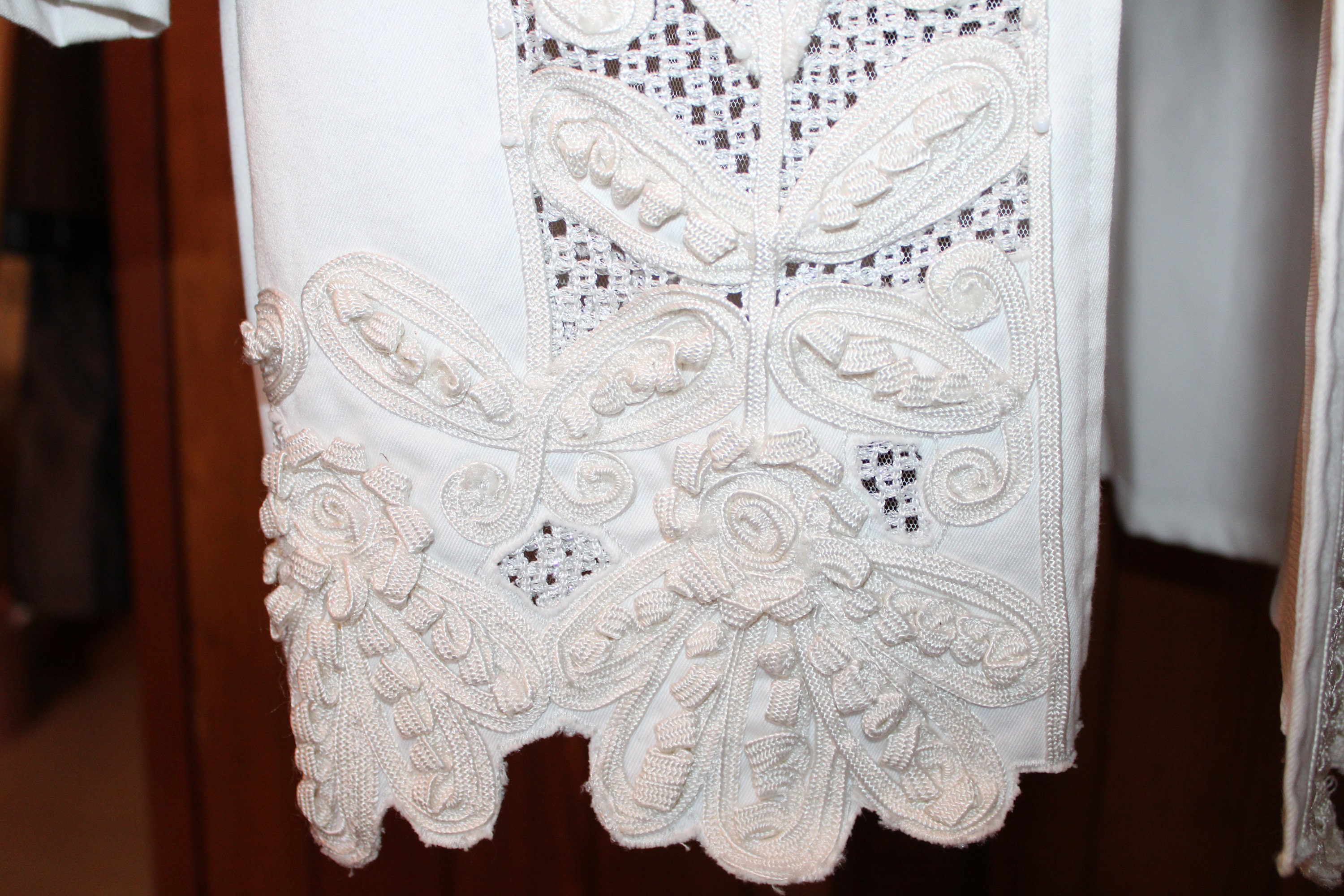 Vintage 1980's Three Quarter Length Jacket White Top Condition - Etsy