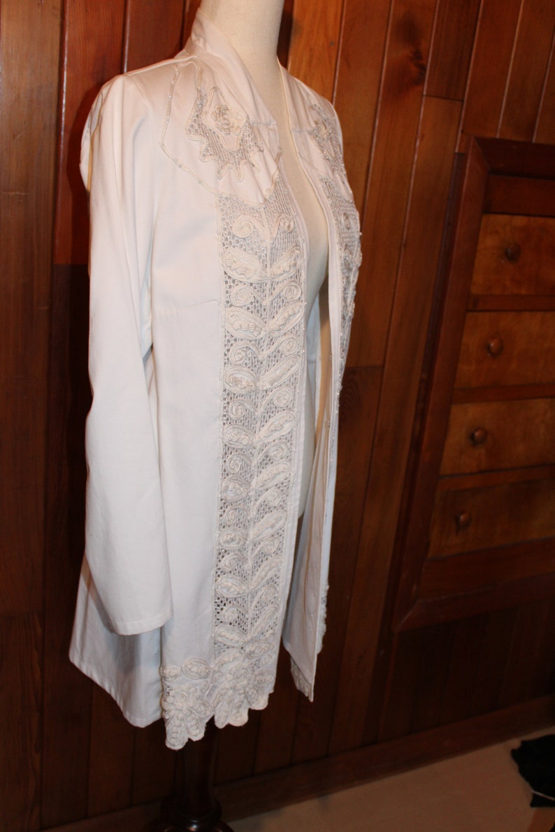 Vintage 1980's Three Quarter Length Jacket White Top Condition - Etsy