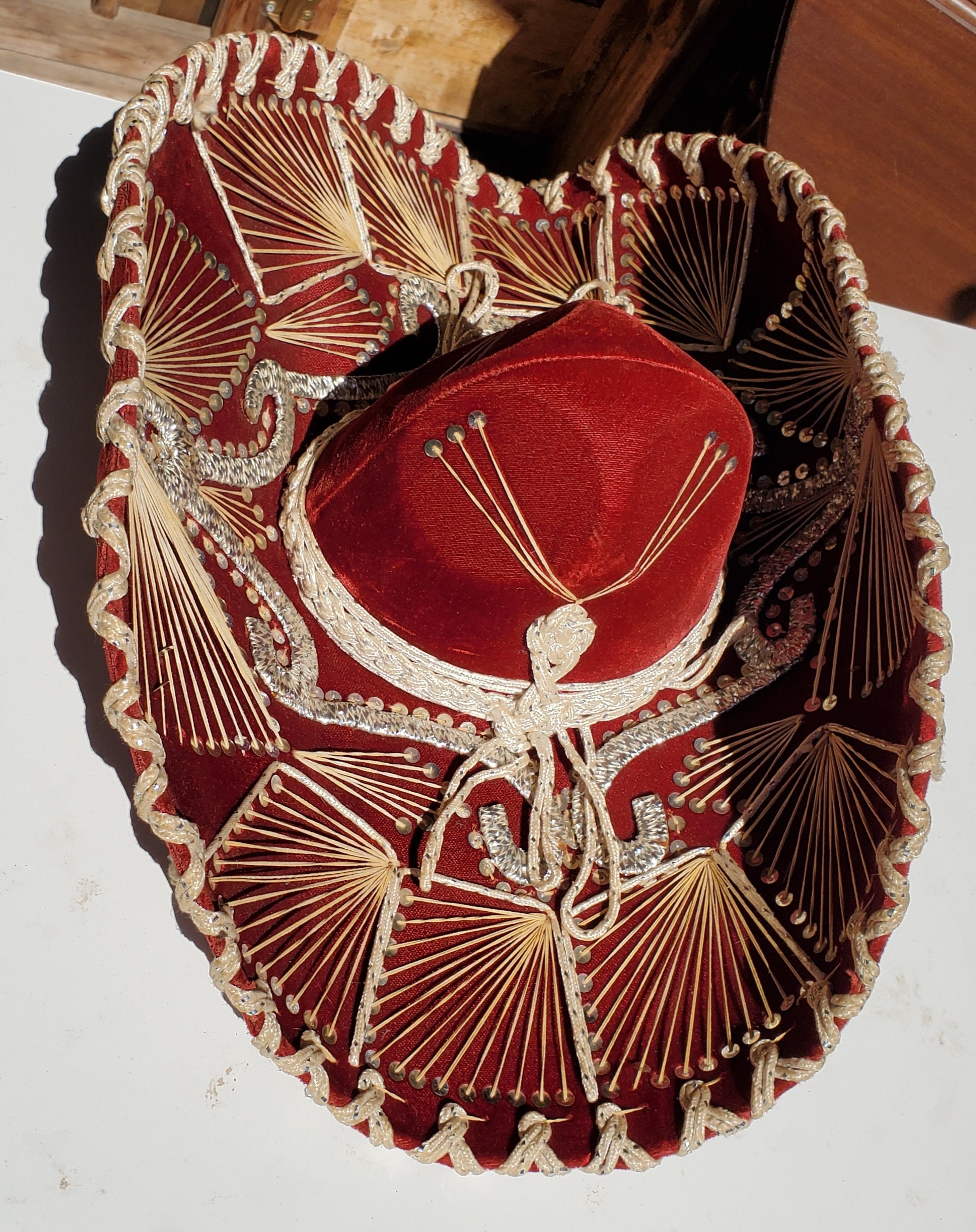 Stunning Mid-century Vintage Calidad Red Sombrero Mariachi - Etsy