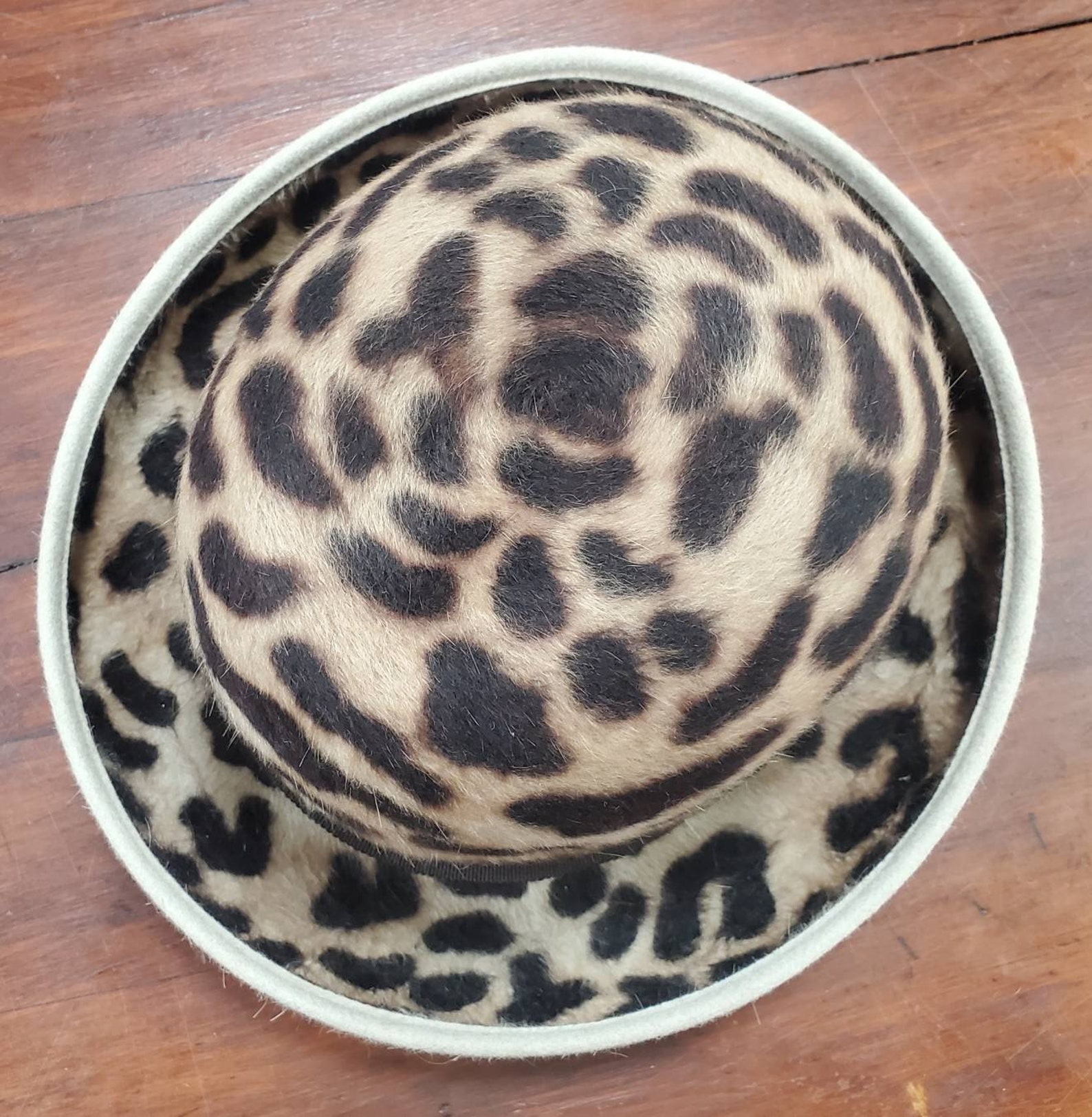 Gorgeous Vintage Leopardskin Dyed Rabbit Fur Nordstrom Hat Germany - Etsy
