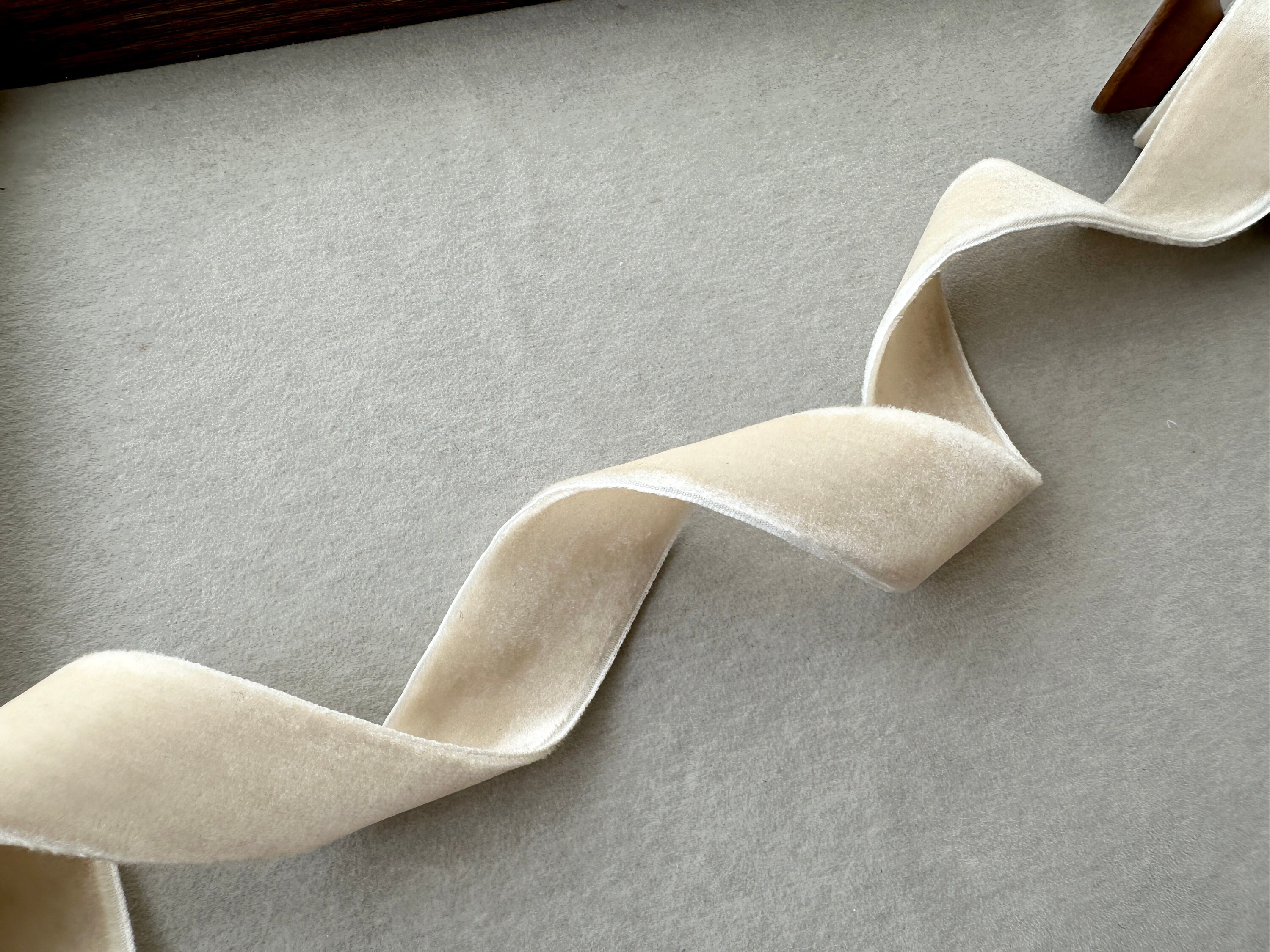 1" Wide Double Faced Velvet,grey Velvet Ribbon,diy Wedding Ribbon,gift ...