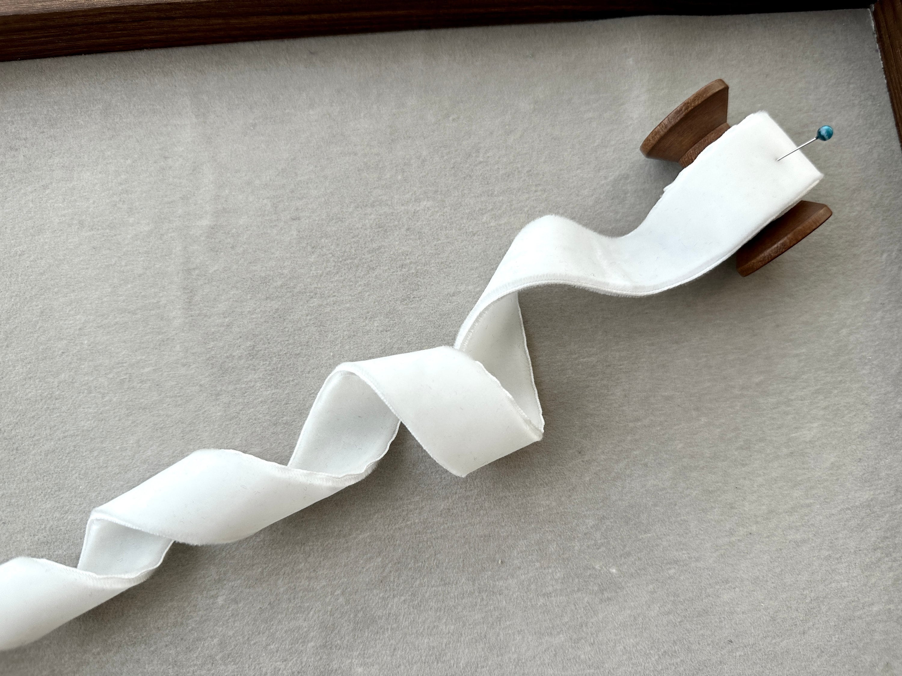 1" Wide Double Faced Velvet,grey Velvet Ribbon,diy Wedding Ribbon,gift ...