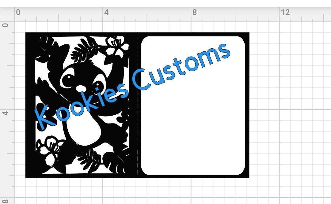 Stitch Invitation Laser Cut Svg File - Etsy