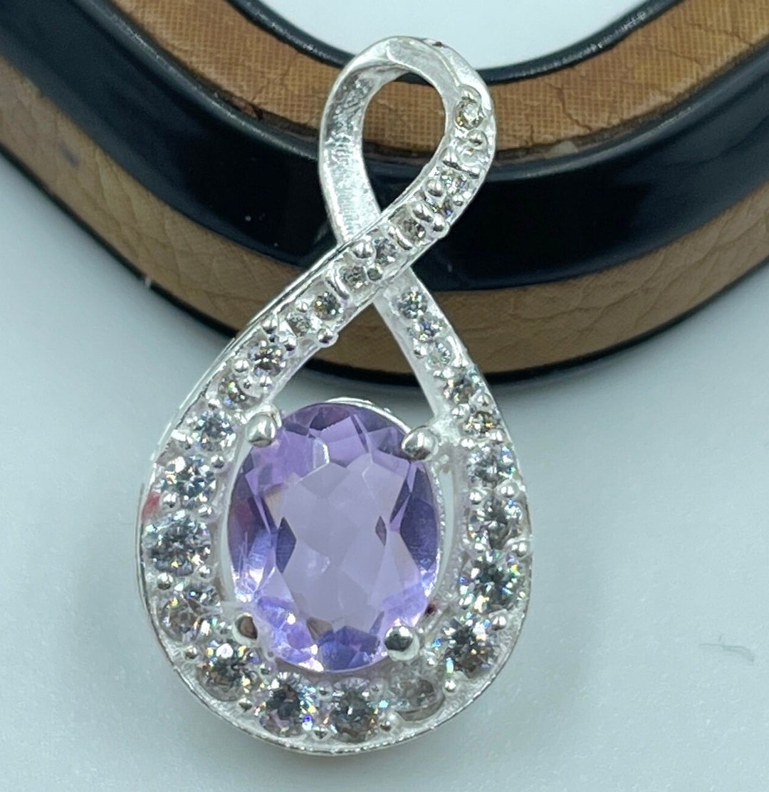 Infinity Pink Sapphire Engagement Pendent Christmas Pendent - Etsy