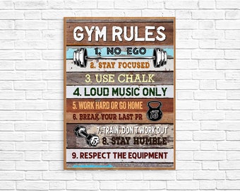 Gym Rules Poster - Etsy UK
