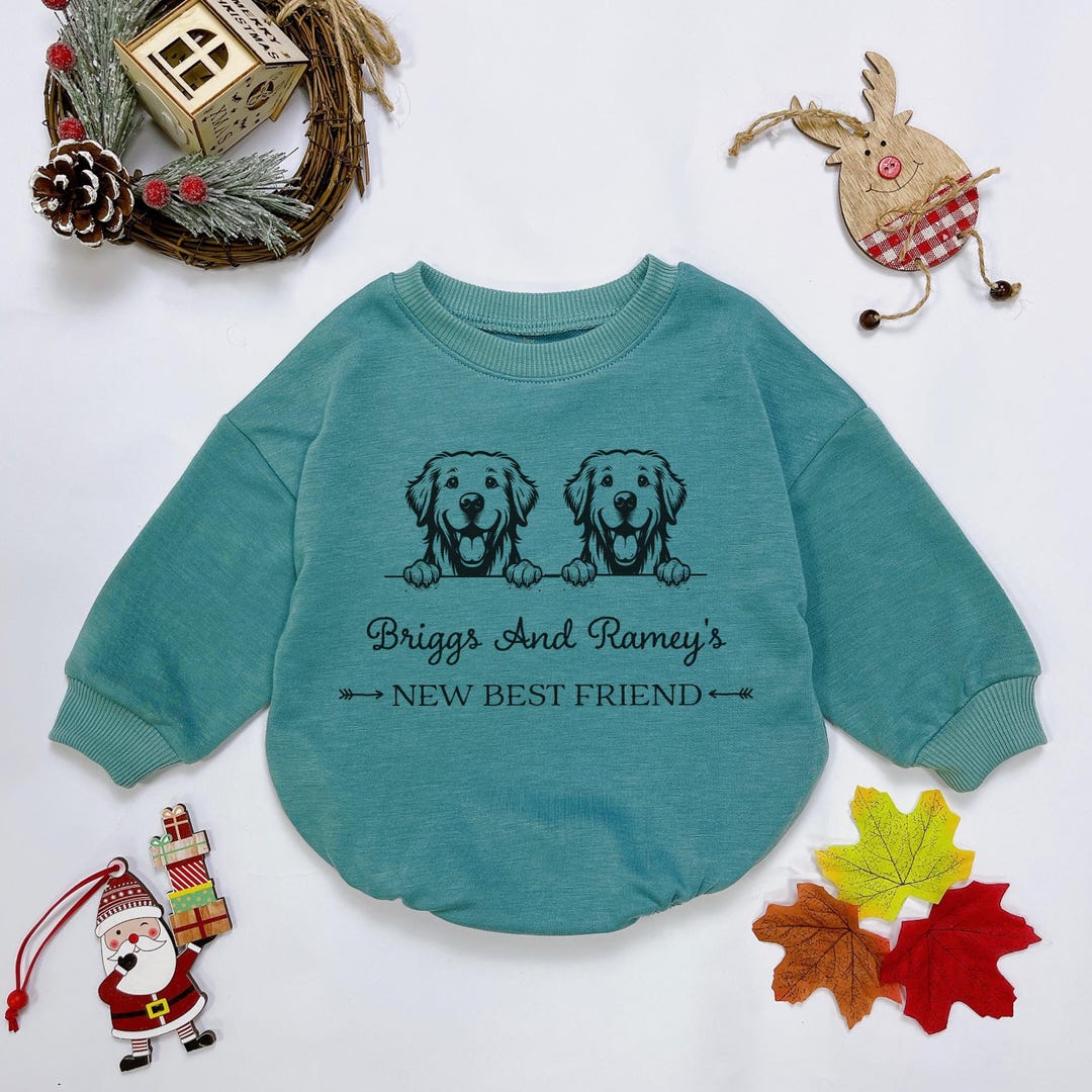 Personalized Dog Name Baby Romper, New Best Friend Bodysuit - Etsy