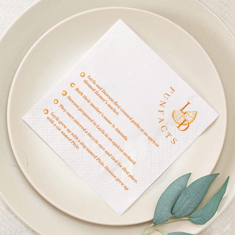 Personalized Wedding Cocktail Napkins: Love Note, Funny Quotes, Modern ...