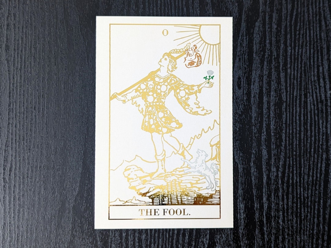 The Fool - Rider Waite Tarot RWS Foil Art Print & Card Replica - Etsy