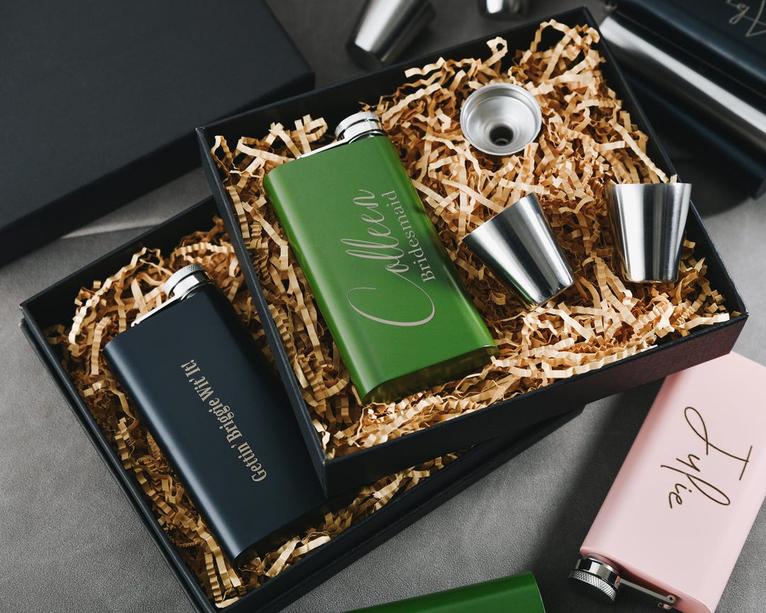 Personalised Rectangular Hip Flasks, Compact Pocket-sized Whiskey Flask ...